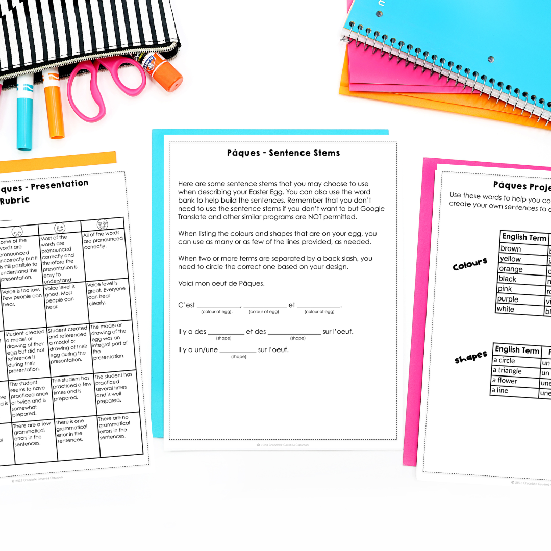 3 Easy Tips for Teaching French Easter Vocabulary Terms - Chocolate ...